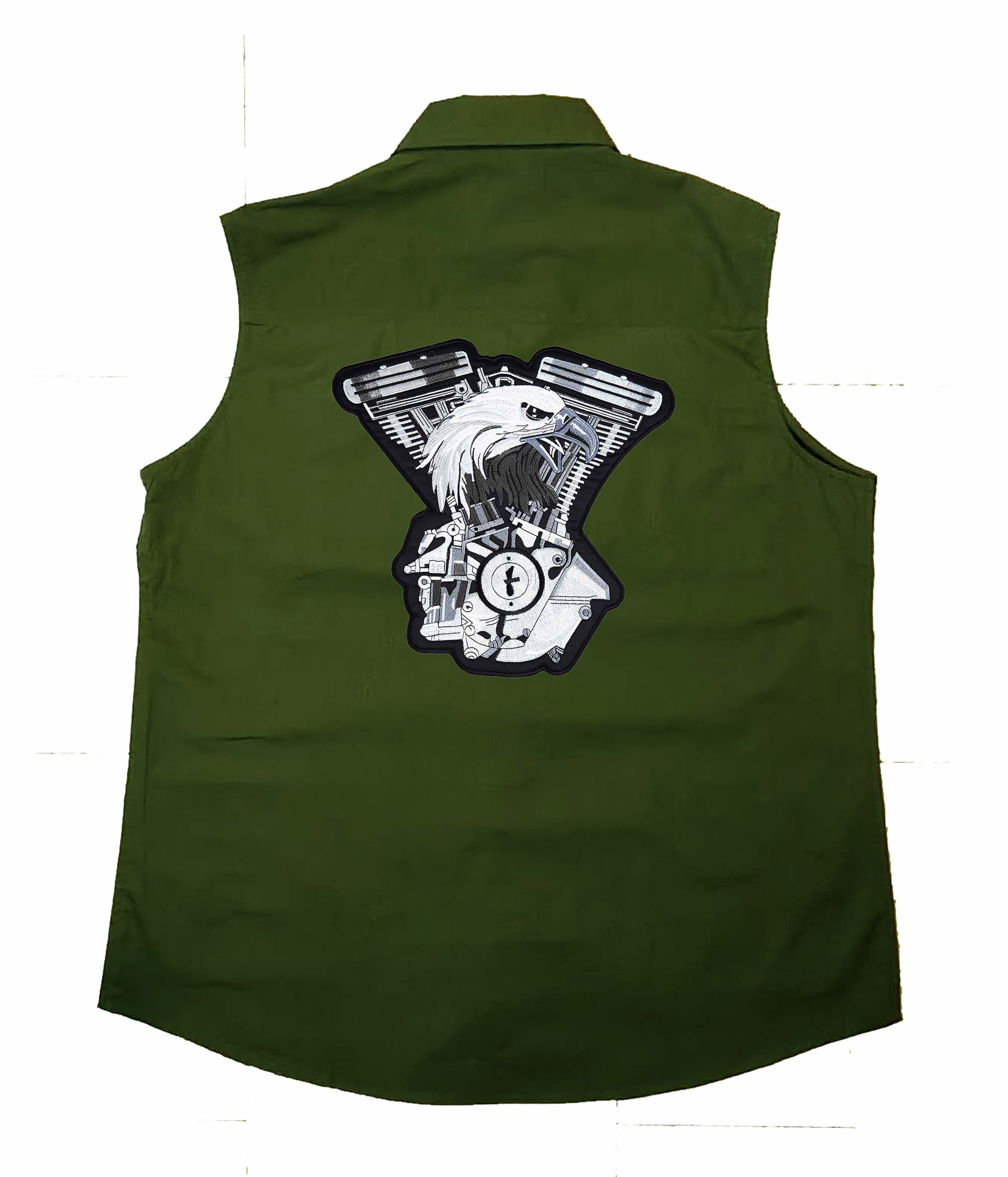 Military Green Shirt with Torque Eagle patch – Motohog