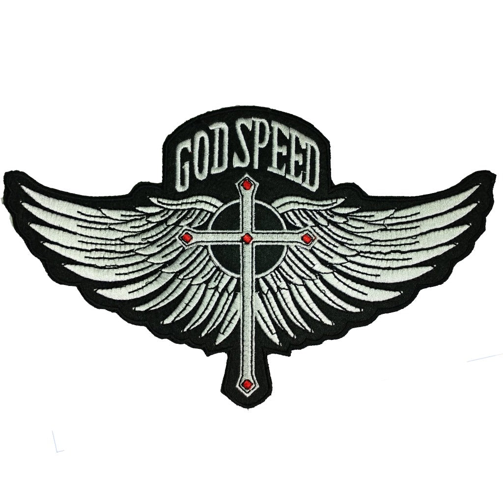 God Speed Biker Patch- 9.5 x 6 inches – Motohog