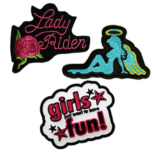 3 Patch-Lady Biker Combo – Motohog
